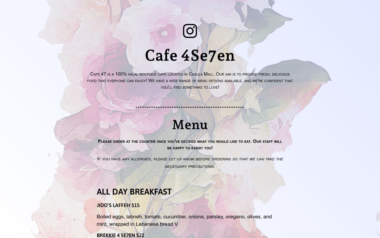 Cafe 4 Se7en
